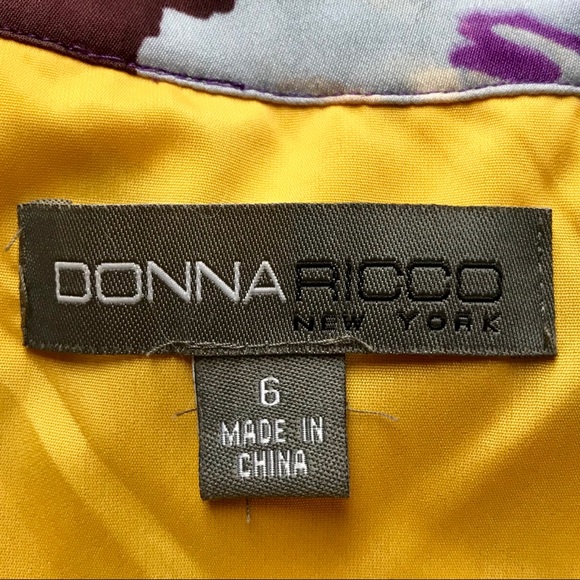 Donna Ricco | Dresses | Donna Ricco Nycolorful Floral Lined Dress Size6 ...